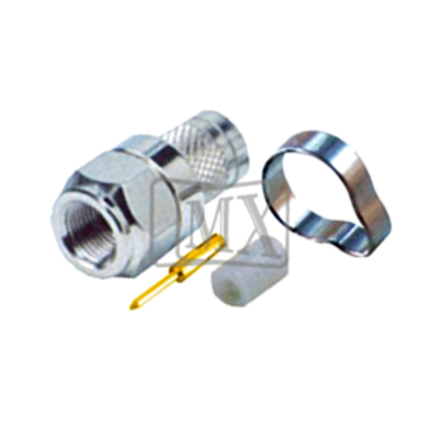 F-Type Connector with Ring & Pin For 412 Cable - Indian Products